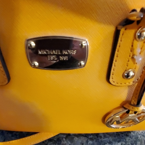 Michael Kors | Bags | Michael Kors Yellow Leather Bag | Poshmark